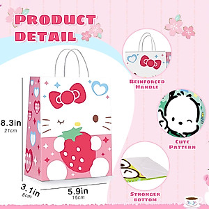 24 Pcs Party Favor Bags Party Gift Bags Birthday Party Supplies, Kraft Paper Gift Bags with Handles Party Goodie Bags Treat Bags for Kids Birthday Decorations