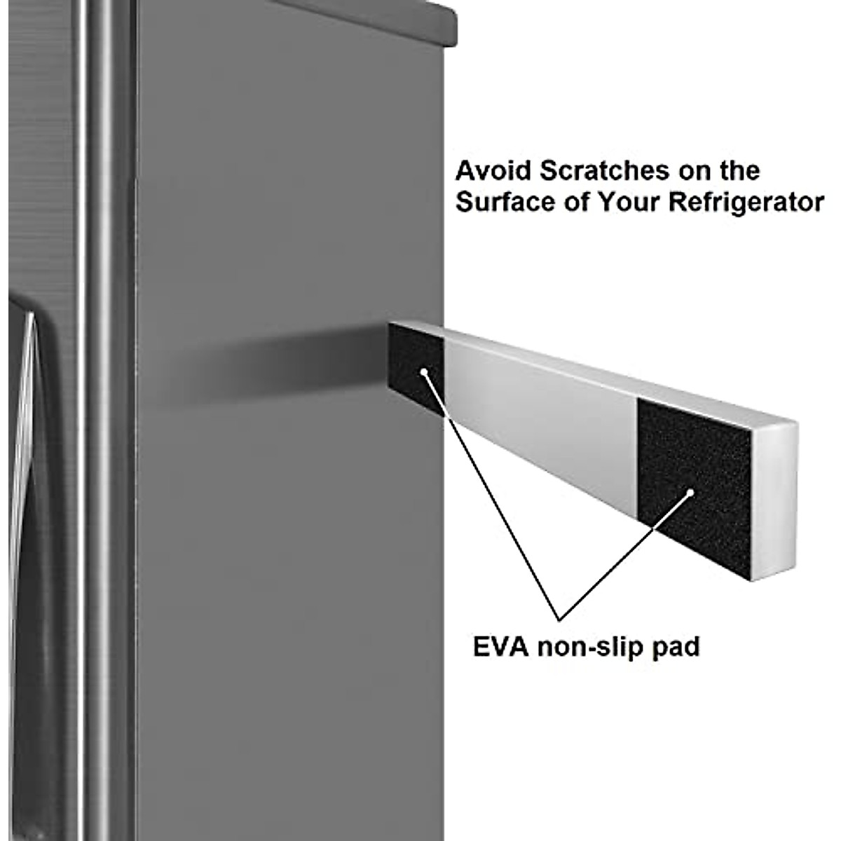 Rymmzone Magnetic Knife Holder for Refrigerator, 17" Double-Sided Knife Magnetic Strip, Premium SUS304 Stainless Steel Magnetic Knife Holder for Wall, Can be Used as Knife Rack, Tool Holder, and More