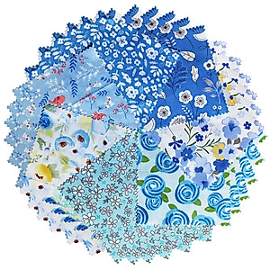 100% Cotton Boys Fabric Squares,5 inch Precut Quilt Floral Fabric Square Sheets for Quilting,Sewing Project,DIY Crafts(42Pcs) …