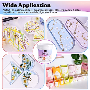 LET'S RESIN Resin Casting Powders 3000g, Fast Cured Casting Resin Kit for Beginners,20~30 Minutes De-Mold, Water Activated Plaster Powder Casting Kit for Resin Molds, Easy Mixing & Self Leveling