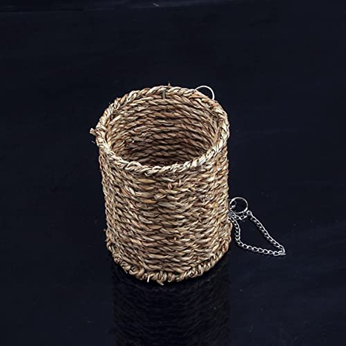 Mipcase Small Pig Play Parakeet Tunnels Tunnel Use Parrot Hammock Pet Rat Natural Tent Woven Guinea for Hedgehog Tube Snuggle Bird Straw Squirrel Chinchilla Seagrass Hamster Nest
