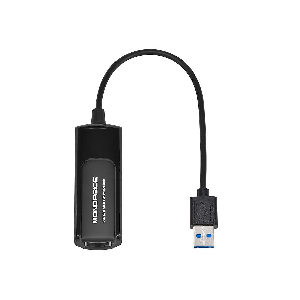 Monoprice USB 3.0 to Gigabit Ethernet Adapter, Supports 10/100/1000 Mbps Connections, Plug-N-Play, Compatible with Windows, MacOS, Linux, and Android Systems