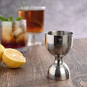 Etens Boston Cocktail Shaker Double Jigger Set, Bundle Shaking Tins 28oz 18oz & Bell Jigger 2oz 1oz for Bartending – Bar Drink Margarita Mixer | Shot Measure Jigger with Measurement | Bartender Kit