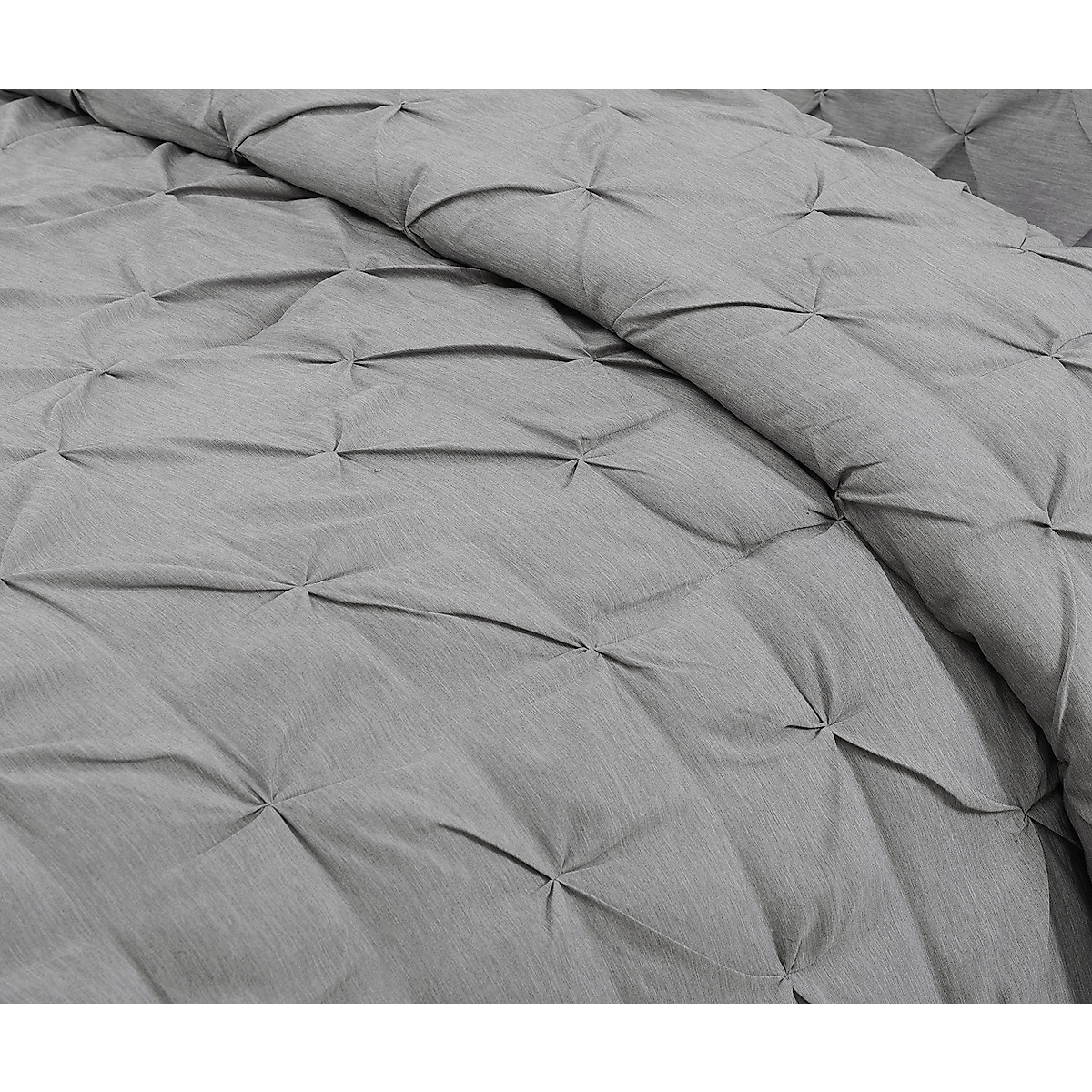 SupraSoft Estellar Comforter Set Pinch Pleat | Grey | King