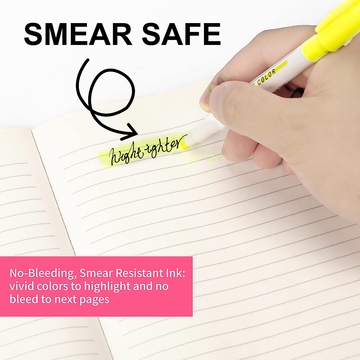 ZEYAR Highlighters, Pastel Colors Dual Tips Marker Pen, Chisel and Fine Tips, 6 Macaron Colors, Water Based, Assorted Colors, Quick Dry (6 Macaron Colors)