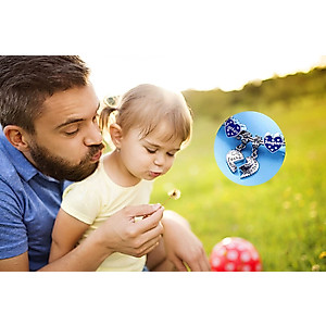 Father Daughter Split Heart Charms, fit Pandora Bracelet, 925 Sterling Silver Family Theme Charm Dangle Bead, Love Gifts for Dad/Men/Grandfather/Christmas/Birthday