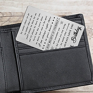 Happy Birthday Gifts for Women Men, Birthday Engraved Wallet Card Gifts