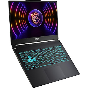 MSI Cyborg 15 Thin GF63 Gaming Laptop 15.6" FHD 144Hz (Intel 12th Gen i5-12450H, 32GB DDR5 RAM, 1TB SSD, GeForce RTX 4050 (Beats RTX 3060)), Webcam, WiFi 6, IST Cable, Win 11 Home - 2023, Black
