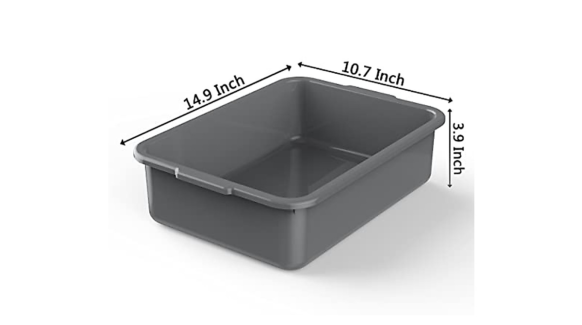 5-Pack Commercial Bus Tubs - Durable Storage Solution