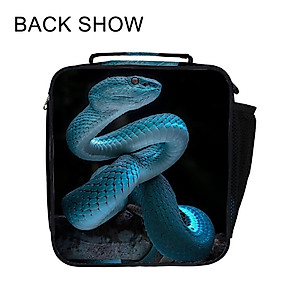 My Daily Snake Insulated Lunch Bag, Portable Lunch Box for Men Women Reusable Cooler Tote with Shoulder Strap for Office