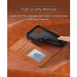 YukeTop Case for Oppo Reno2, PU Leather Flip Folio Wallet Cover, with Card Slots, Case Cover for Oppo Reno2.(Brown)