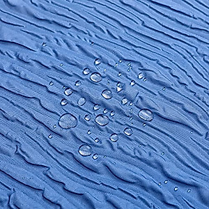 CZL Bathroom Blue Shower Curtain Set Ombre with 12 Hooks, Modern Shower Curtain, Gradient Textured Shower Curtains for Bathroom, Waterproof Fabric Shower Curtains, Machine Washable, 72 x 72 Inches