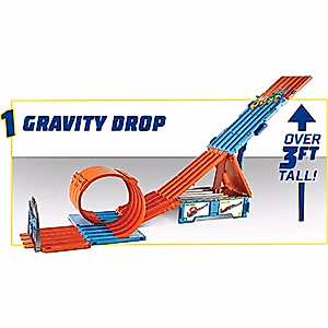 Hot Wheels Toy Car Track Set, Race Crate Transforms Into 3 Builds, Includes Storage & 2 Cars in 1:64 Scale [Amazon Exclusive]