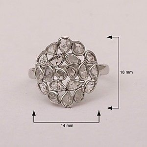 Shine Jewel 2.50 CTW natural diamond polki designer wedding ring Natural Diamond Polki Ring (5)