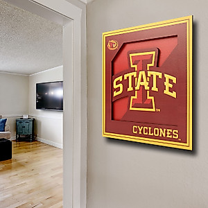 YouTheFan NCAA Iowa State Cyclones 3D Logo Series Wall Art - 12x12