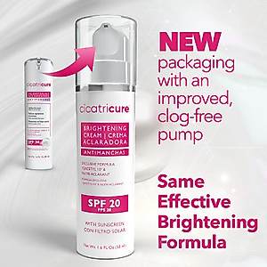 Cicatricure Brightening Facial Moisturizer, 3-in-1 Face Cream with Anti-Wrinkle Q Acetyl 10 & Nutri-Aclarant, SPF 20, Brighten & Even Skin Tone 1.6 fl oz