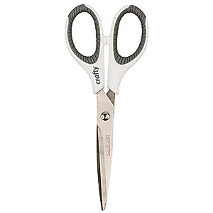 SINGER 07180 6-1/2-Inch Sewing Scissors with Pink and White Comfort Grip, Silver