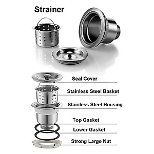 ZHXIPP Freestanding Stainless Steel Kitchen Sink, Commercial/Industrial Sink w/Workbench & Storage Shelves, Prep & Utility Washing Hand Basin for Laundry, Silver