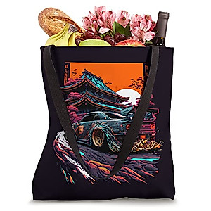 Japanese Retro Car Racing Drifting Art JDM Legend Tuning Tote Bag