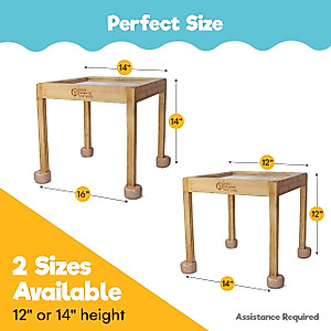 Little Balance Box, Best Push Pull Walker Toy, 2-in-1 No Wheels Spring Feet, Wooden Walker, Girl Boy Toddler Child Activity Table, Green