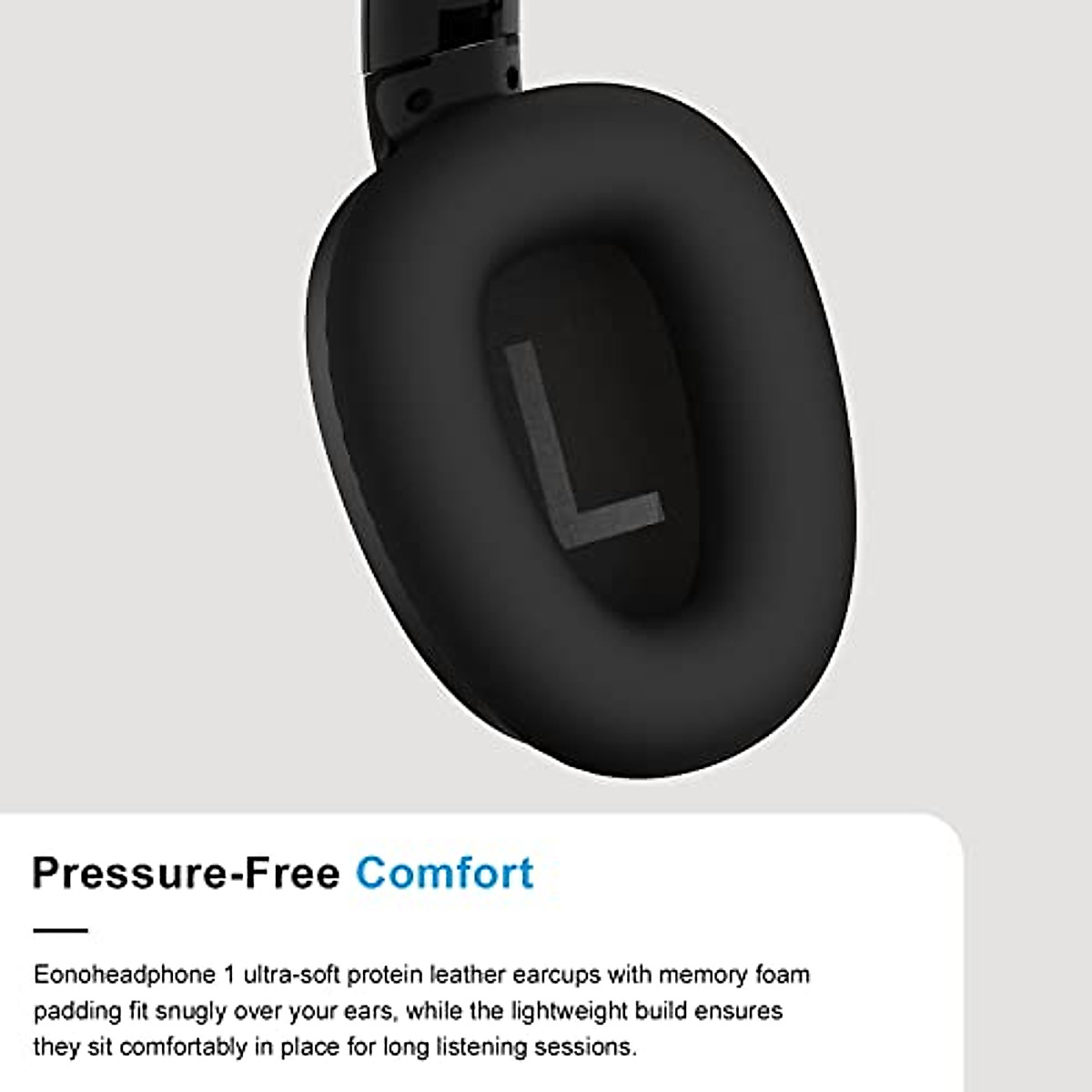 Eonome-Active-Noise-Cancelling-Headphones - S3 ANC Headphones - Hybrid Wireless Over-Ear Bluetooth Headphones with Mic,Multiple Modes,40H Playtime,Comfortable Protein Earcups(Black)