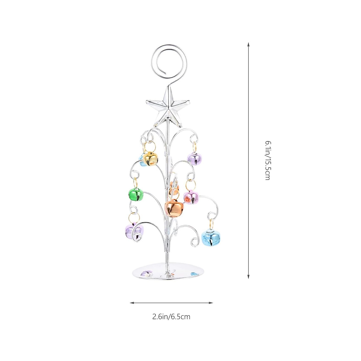 BinaryABC Christmas Tree Shape Photo Holder,Xmas Tree Place Card Holder Memo Holders,Christmas Table Ornaments (Colorful)