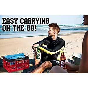 Set of 2 NCAA University of Louisville Stackable & Collapsible Crate/Storage Bin - Perfect For Books, Clothes in Dorms, Rooms & Closets - Basket Collapses/Ideal for Price Club Runs 50 Lb Capacity