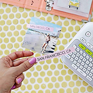 MarkDomain Compatible Label Tape Replacement for Brother TZe TZ Laminated P Touch Label Maker Tape for PT D210 H110 D600 1230PC 1280, Black on Clear/Purple/Blue/Pink/Mint Green/Berry Pink/Lime Green
