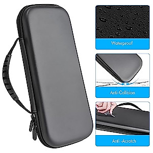 IUHOZI Hard Carrying Case and Clear TPU Soft Cover for ASUS ROG Ally Handheld , ASUS ROG Ally 2023 Travel Case with Joystick Protector (Transparent Black)