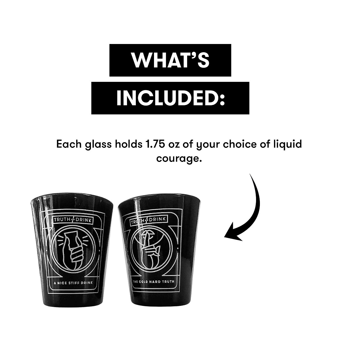 Truth or Drink: Shot Glasses Add-On – 2 Custom Shot Glasses for The Ultimate Game Night Experience
