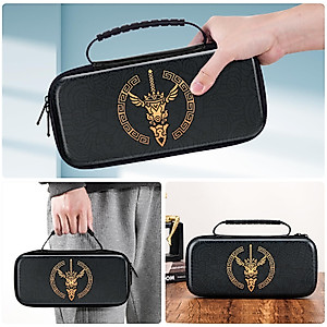 MoKo Carrying Case for Nintendo Switch OLED/Nintendo Switch, Hard Shell Travel Carry Case w/10 Games Slots, Switch Case for Tears of The Kingdom & Nintendo Switch Accessories -Black