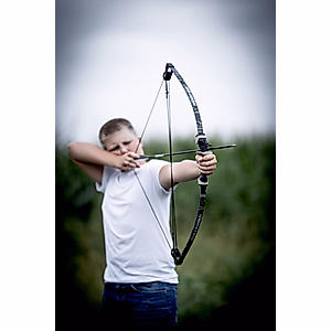 Barnett Wildhawk Compound Bow, Youth Bow Ages 5+, with 2 Arrows, in Mossy Oak Bottomland