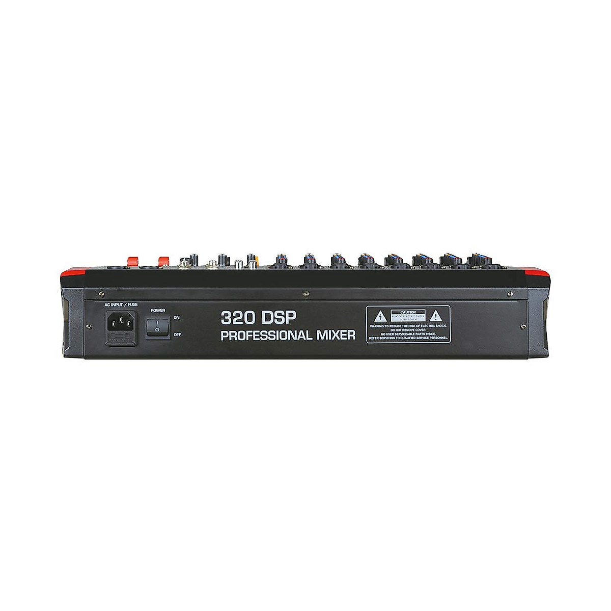 Audio2000'S AMX7373 Eight-Channel Audio Mixer with 320 DSP Sound Effects, Stereo Sub Out with Sub-Out Level-Control Fader, Level-Control Faders on All Channels, and USB/Computer Interface