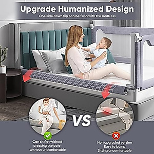 Fylirow Bed Rails for Toddlers, Upgraded Infants Safety Bed Guardrail Designed for Twin, Full, Queen, King Size