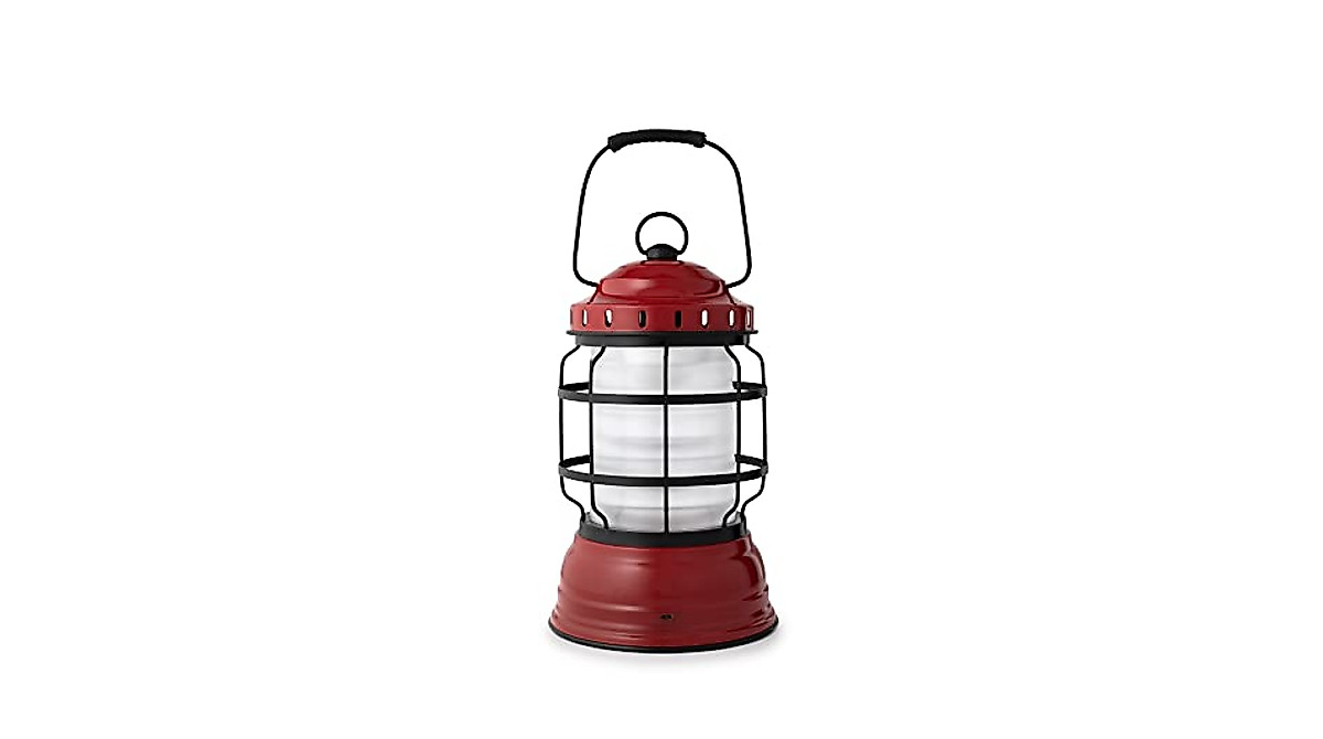 Barebones Red Forest Lantern - Rechargeable Vintage Light