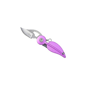 XIPHIAS Mini Feather Series Pocket Folding Knife - 3.74" Total (Purple)