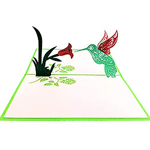 iGifts And Cards Season’s Greetings Hummingbird 3D Pop Up Greeting Card – Merry Christmas, Happy Holidays, Feliz Navidad, Joy, Hope, Unique, Special