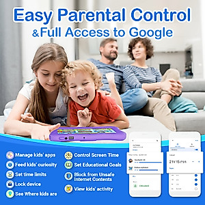 Contixo 7" Android Kids Tablet 32GB, Includes 50+ Disney Storybooks & Stickers (Value $200), Protective Case with Kickstand, (2023 Model) - Purple