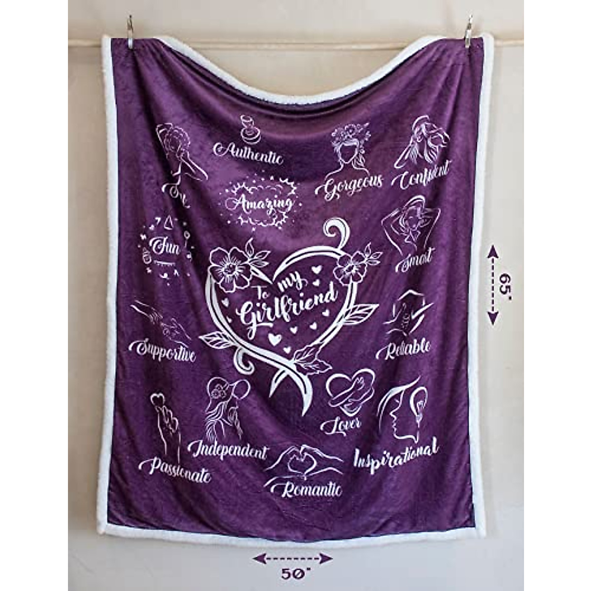 Gifts for Girlfriend Softest Throw Blanket (65" x 50") and Sherpa Socks Set, Gifts for Her, Girlfriend Gifts, Birthday Gifts for Girlfriend, Long Distance Relationship Gifts, Girlfriend Gift Ideas.