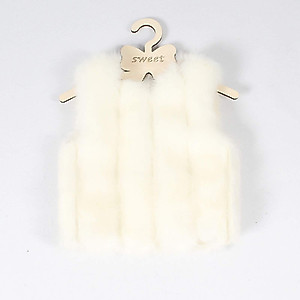 Sharemen Kids Girls Black Vest Children Winter Warm Clothes Faux Furs Waistcoat Thick Fashion Coat