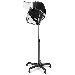 Artist Hand Bonnet Hair Dryer Adjustable Professional Hood Dryer Stand Up Rolling Base with Wheels Salon Equipment