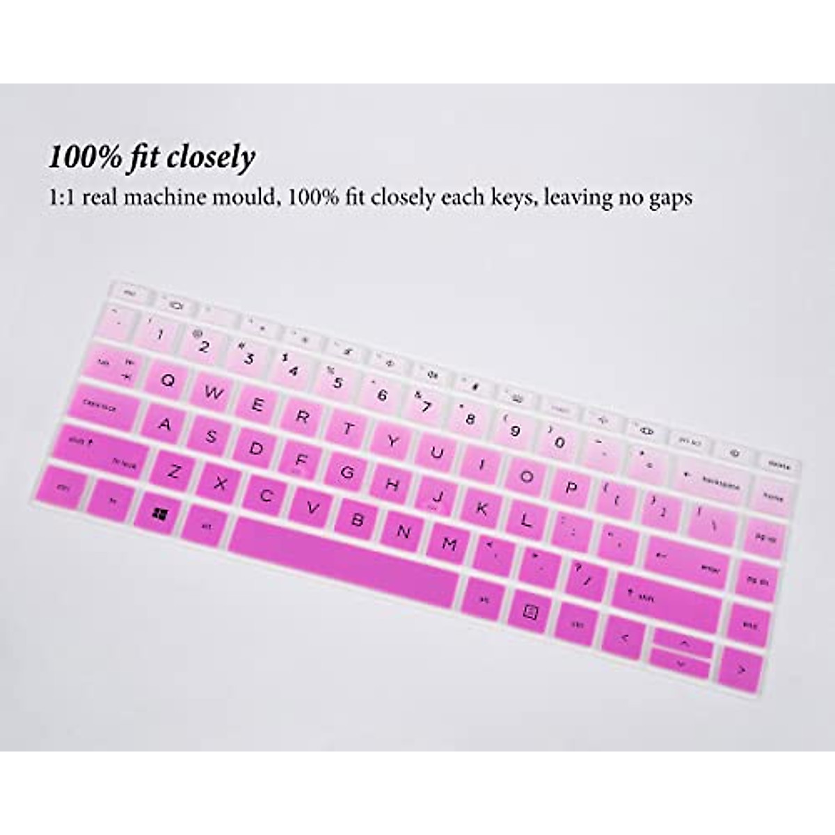 Keyboard Cover Skin for HP EliteBook 840 845 G8 14 Inch Notebook, HP EliteBook 845 840 G7 14" Notebook Keyboard Protector[Not Fit for HP Elitebook 840 G5/G6]-Gradual Purple