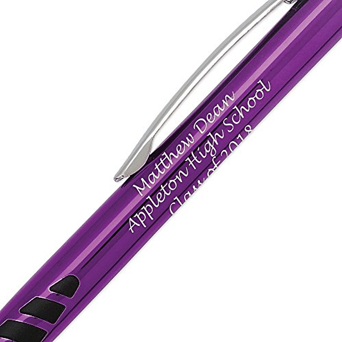 Custom Laser-Engraved Metal Ballpoint Pens With Stylus. Available in 5 Colors - Free Personalization