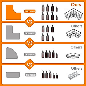 Corner Shower Caddy, 4-Pack Adhesive Bathroom Organizer with Soap Holder & 12 Hooks, Shower Organizer, Rustproof Stainless Steel Shower Organizer, No Drilling Shower Shelves for Bathroom/Kitchen
