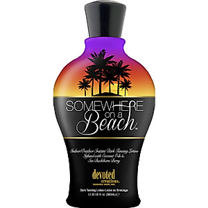 Somewhere on a Beach, Indoor Outdoor, Instant Dark Tanning Lotion 12.25 Ounce
