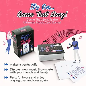 Game That Song - Fun Music Card Game for Adults and Teens - Compete to Play The Best Song- Makes A Great Gift for Music Lovers, Game Night, Karaoke or Singing