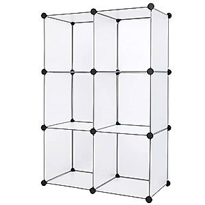 NA Cube Storage Organizer Cube Bookshelf Closet Organizer and Storage Items Space-Saving Plastic Storage Unit White