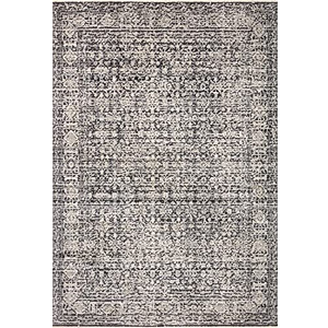 Amber Lewis x Loloi Alie Collection ALE-03 Charcoal / Dove, Traditional 18" x 18" Sample Rug