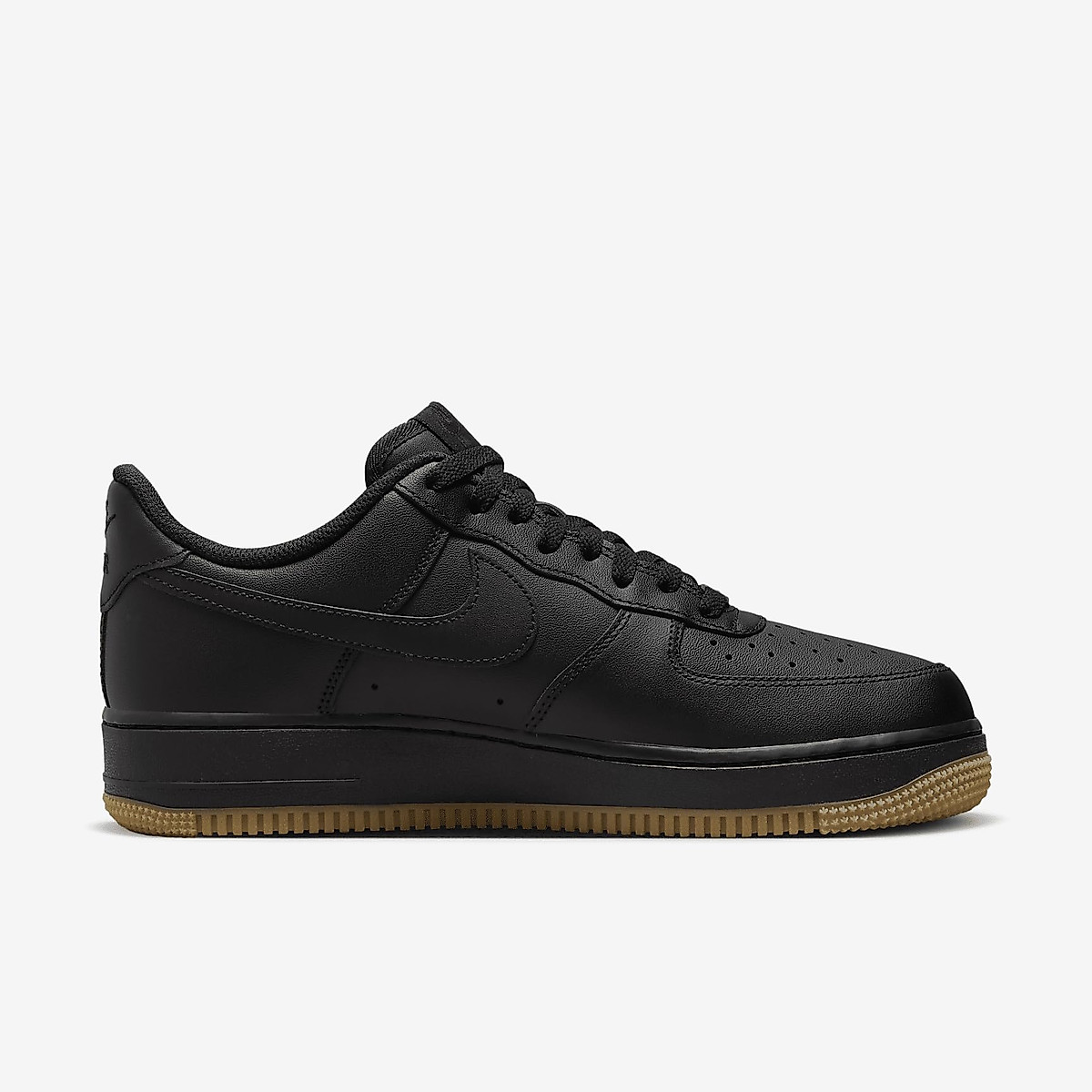 Nike Men's Air Force 1 Low '07 Shoe, Black/Gum Light Brown/Black, 9