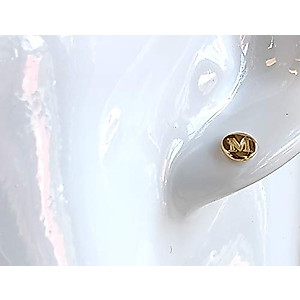 LaTisoro 925 Solid Sterling Gold Plated Tiny Round Letter "M" Initial A-Z Circle Stud Mini Earrings